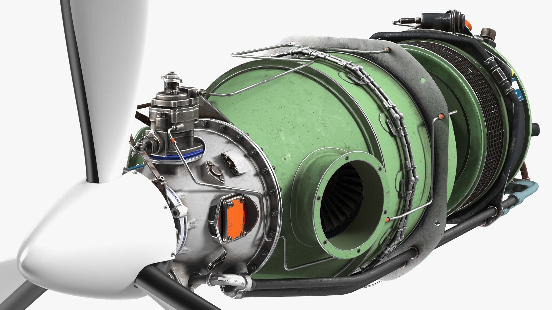 3D Aircraft Turboprop Engine Pratt and Whitney Canada PT6 - TurboSquid ...