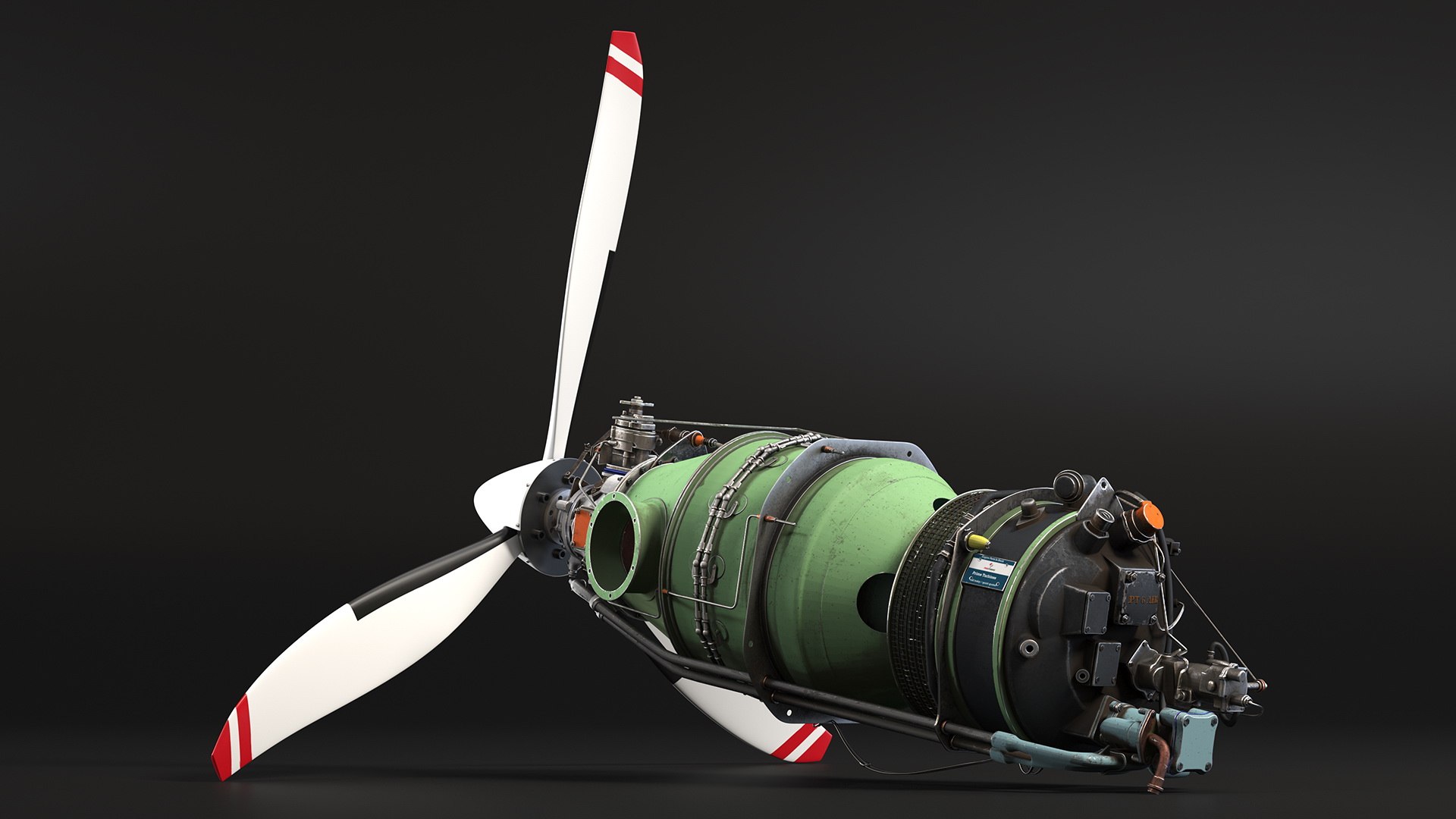 3D Aircraft Turboprop Engine Pratt and Whitney Canada PT6 - TurboSquid ...