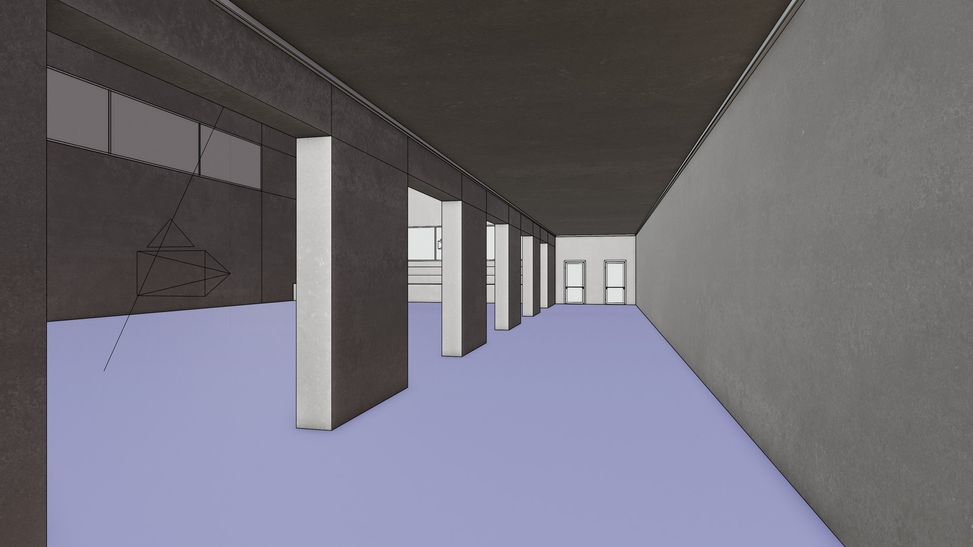 3D Hall Interior 1 - Blend Model - TurboSquid 1724487