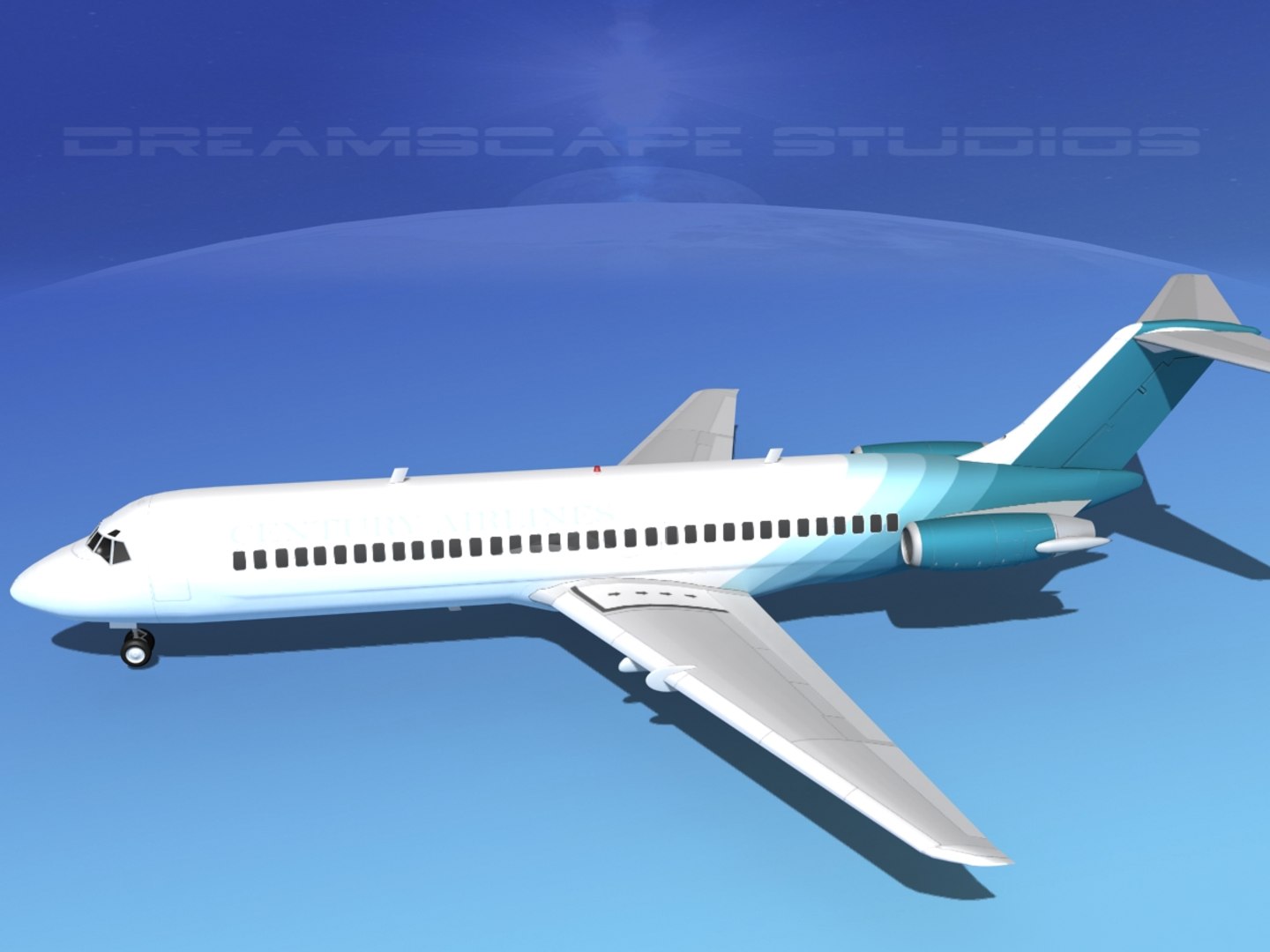 3d Dc-9-30 Dc-9 Airliner Model