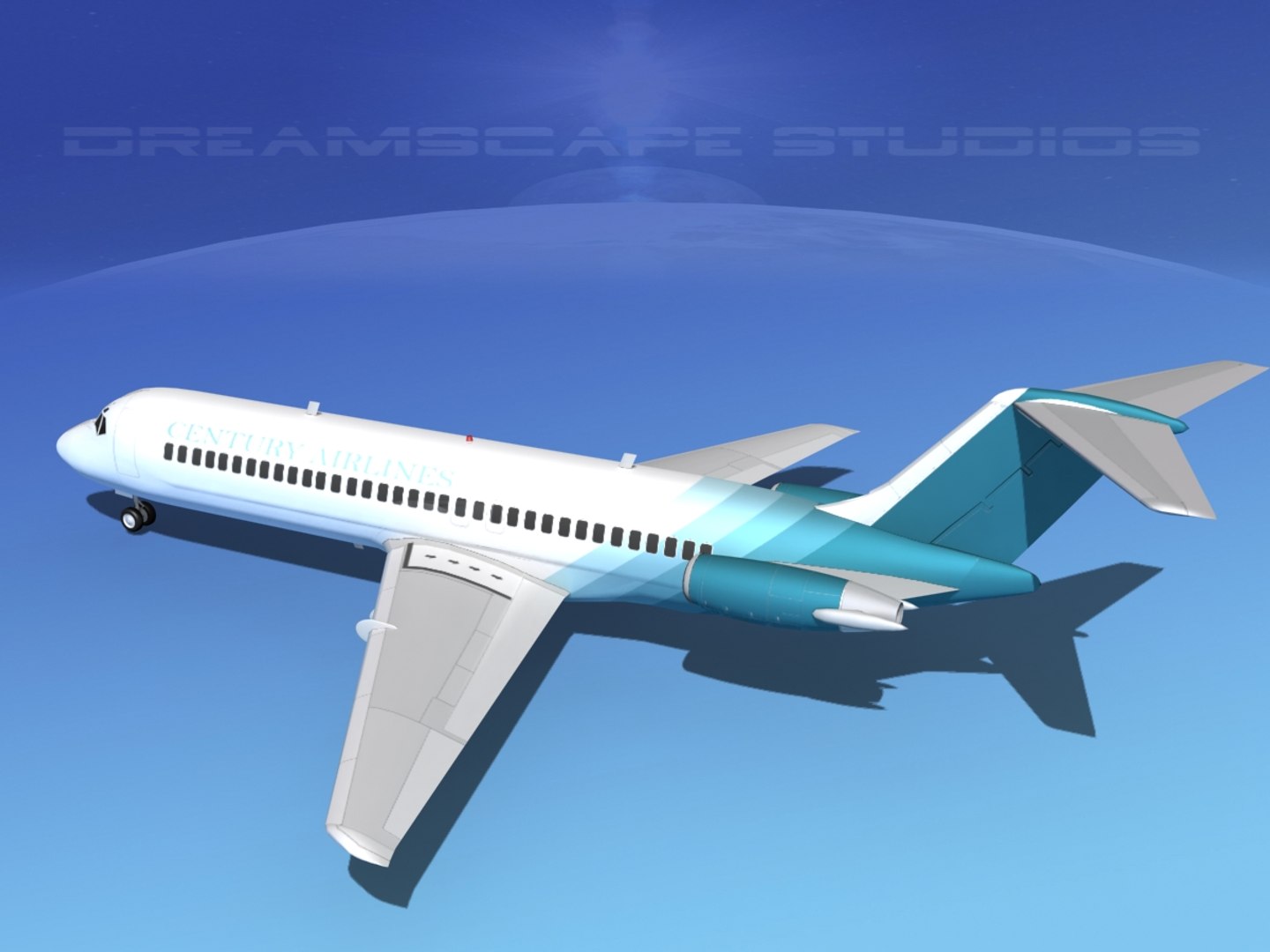 3d Dc-9-30 Dc-9 Airliner Model
