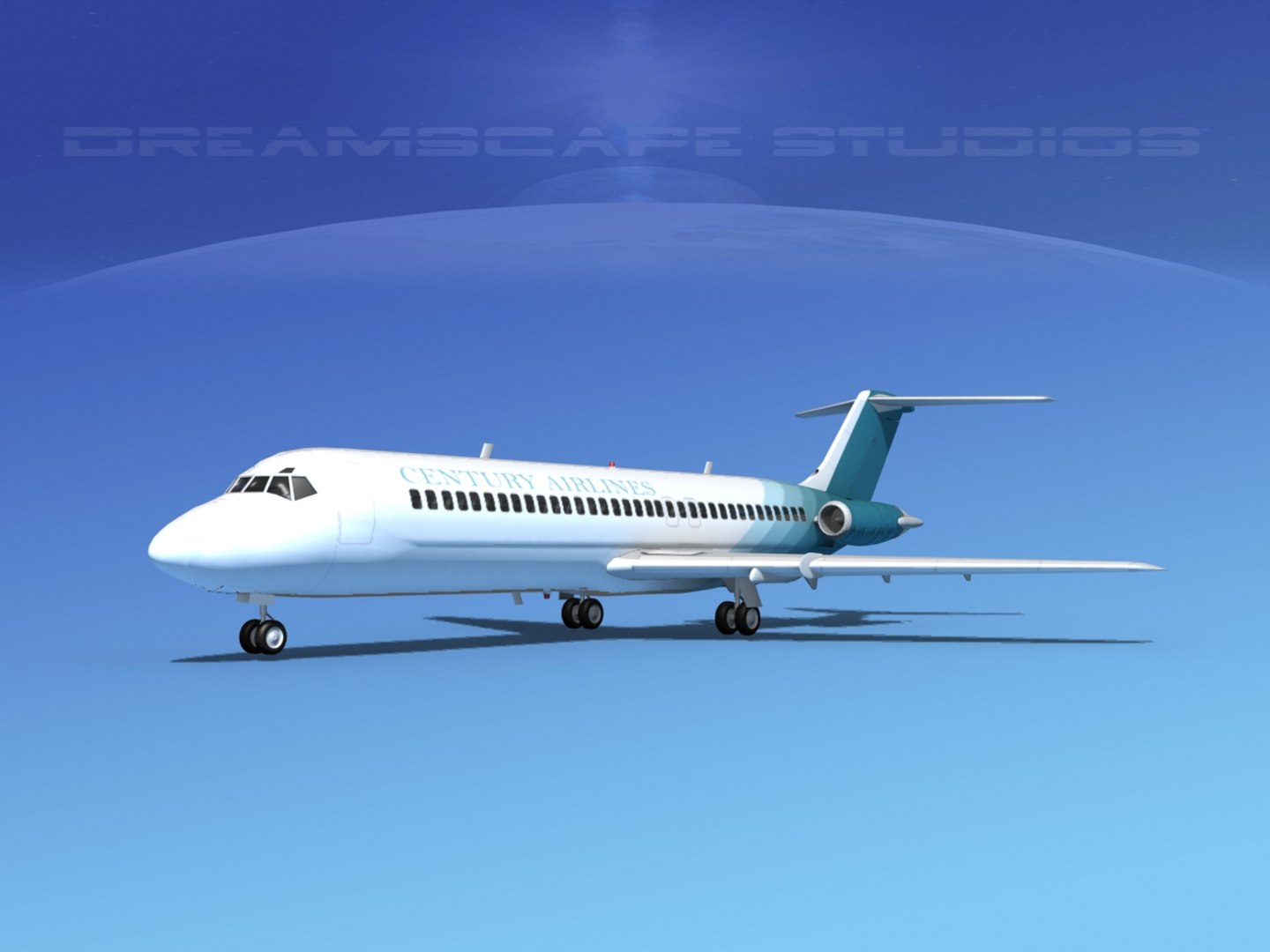 3d Dc-9-30 Dc-9 Airliner Model