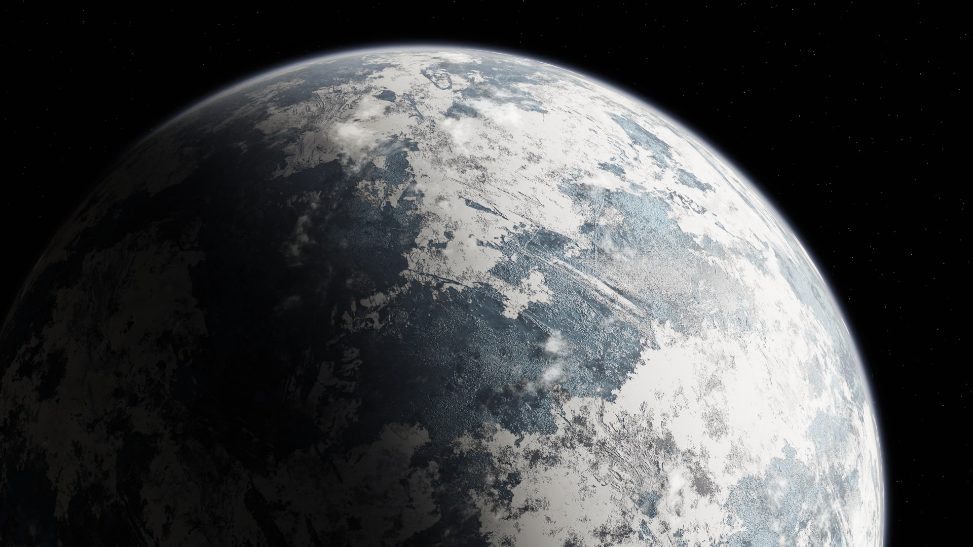 3D 8K Fictional Ice Planet 4 - TurboSquid 1931107