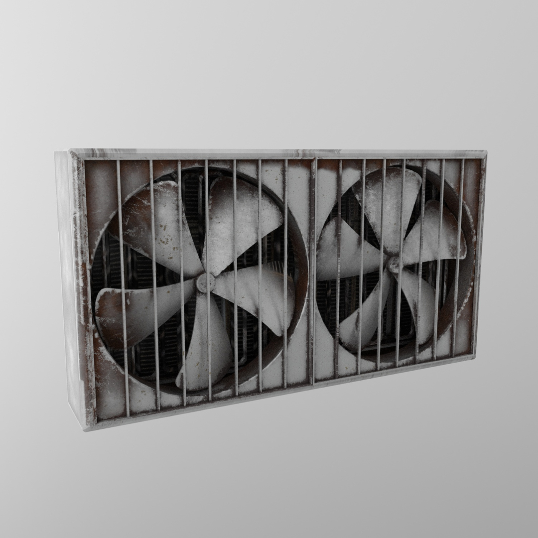 industrial wall fans 3d max