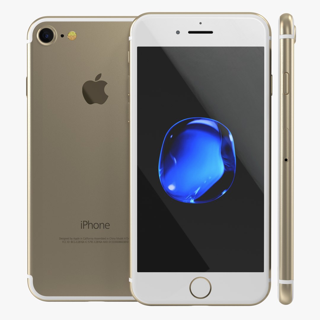iphone 7 gold 3d max