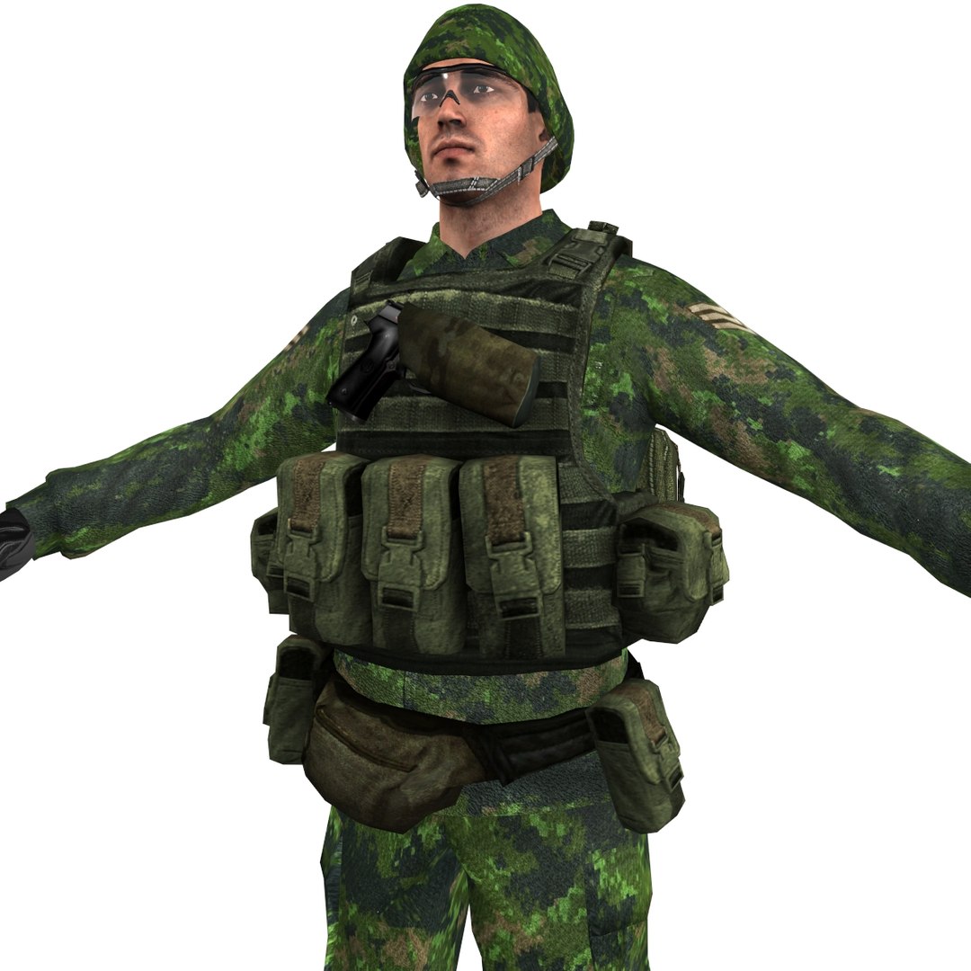 3d human military