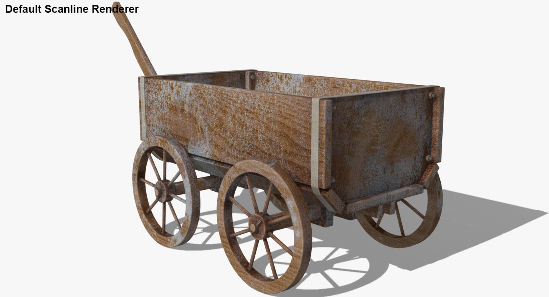 3D wooden cart old - TurboSquid 1425804