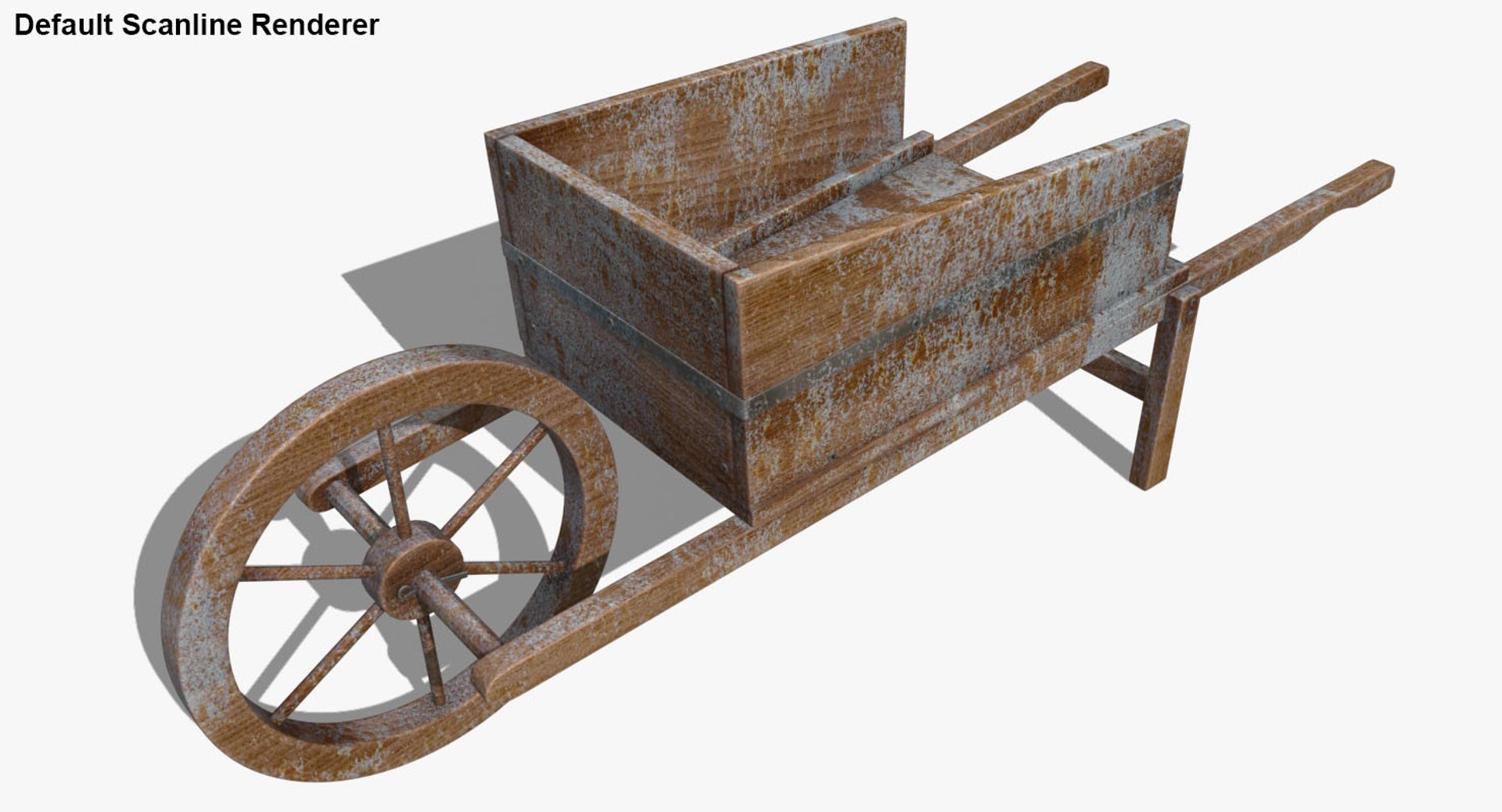 3D Wooden Cart Old - TurboSquid 1425804