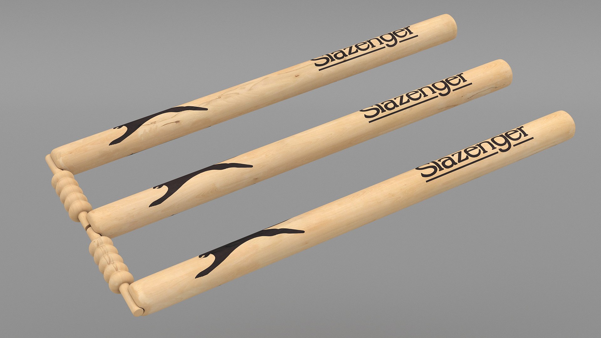 Slazenger Cricket Stumps Set 3D Model - TurboSquid 2189676