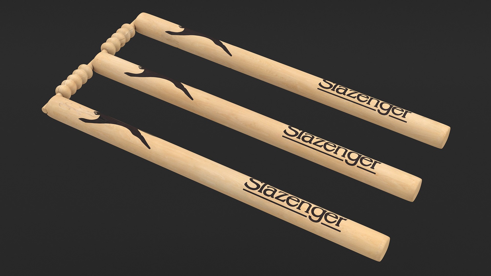 Slazenger Cricket Stumps Set 3D Model - TurboSquid 2189676