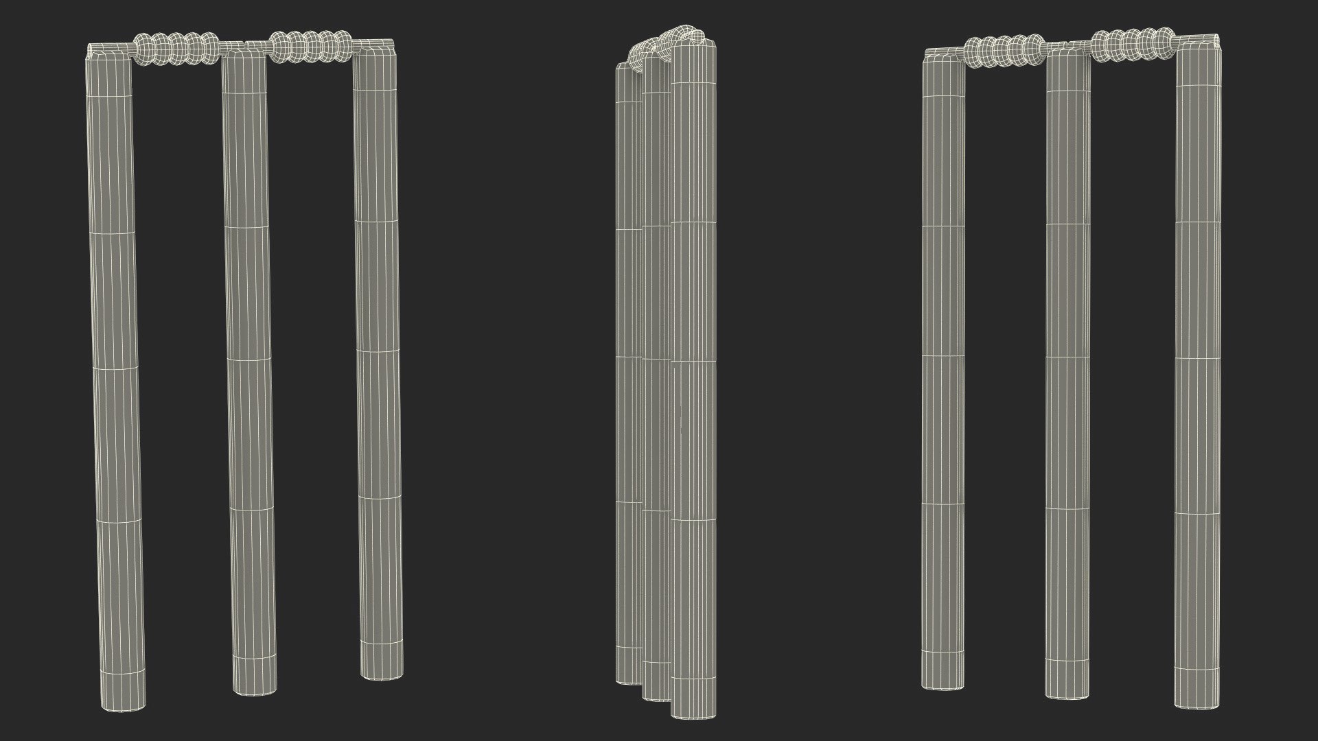 Slazenger Cricket Stumps Set 3D Model - TurboSquid 2189676