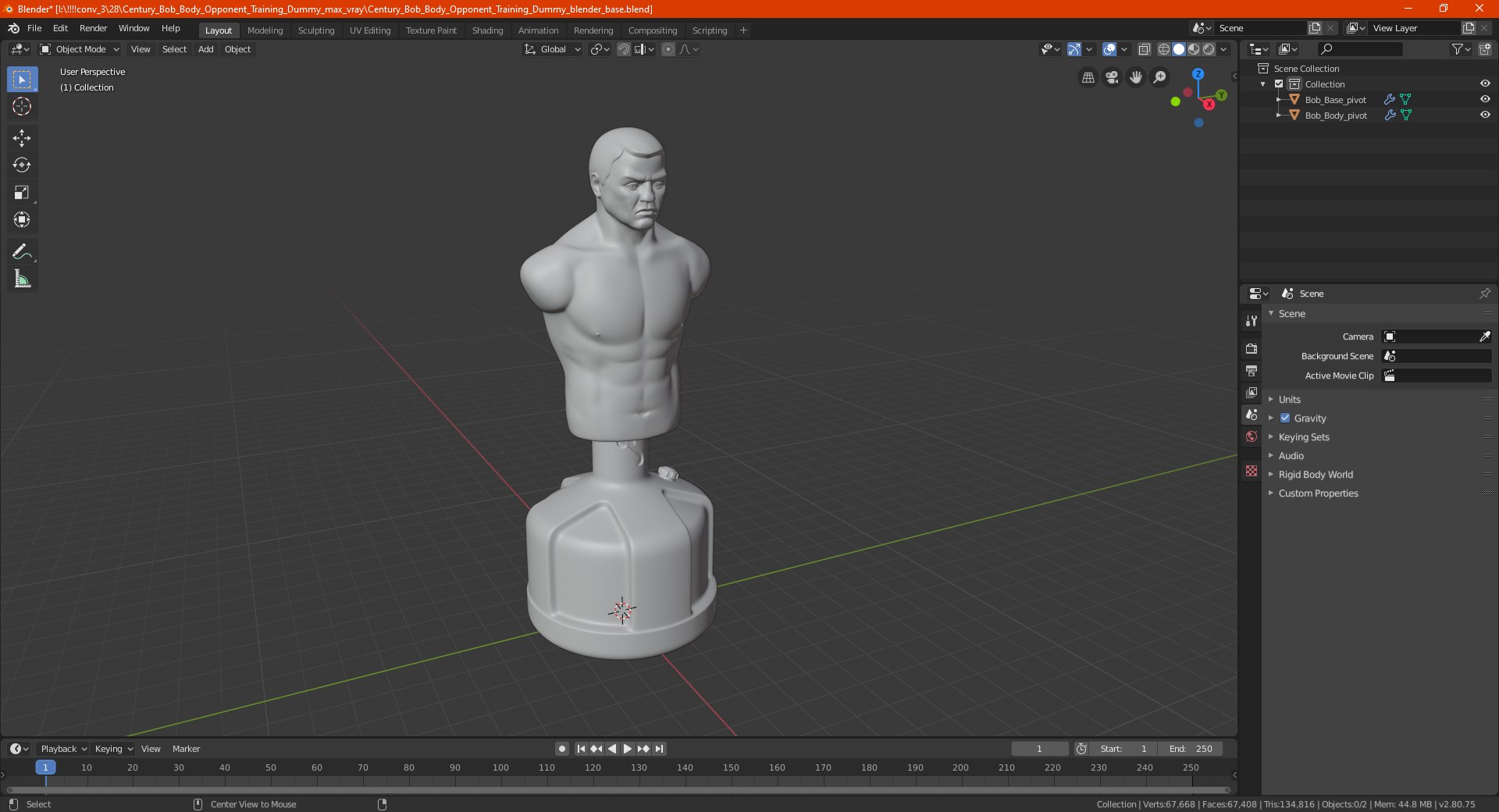 Century bob body opponent 3D - TurboSquid 1635385