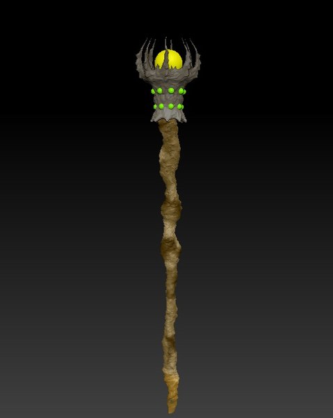 3d model wizard staff