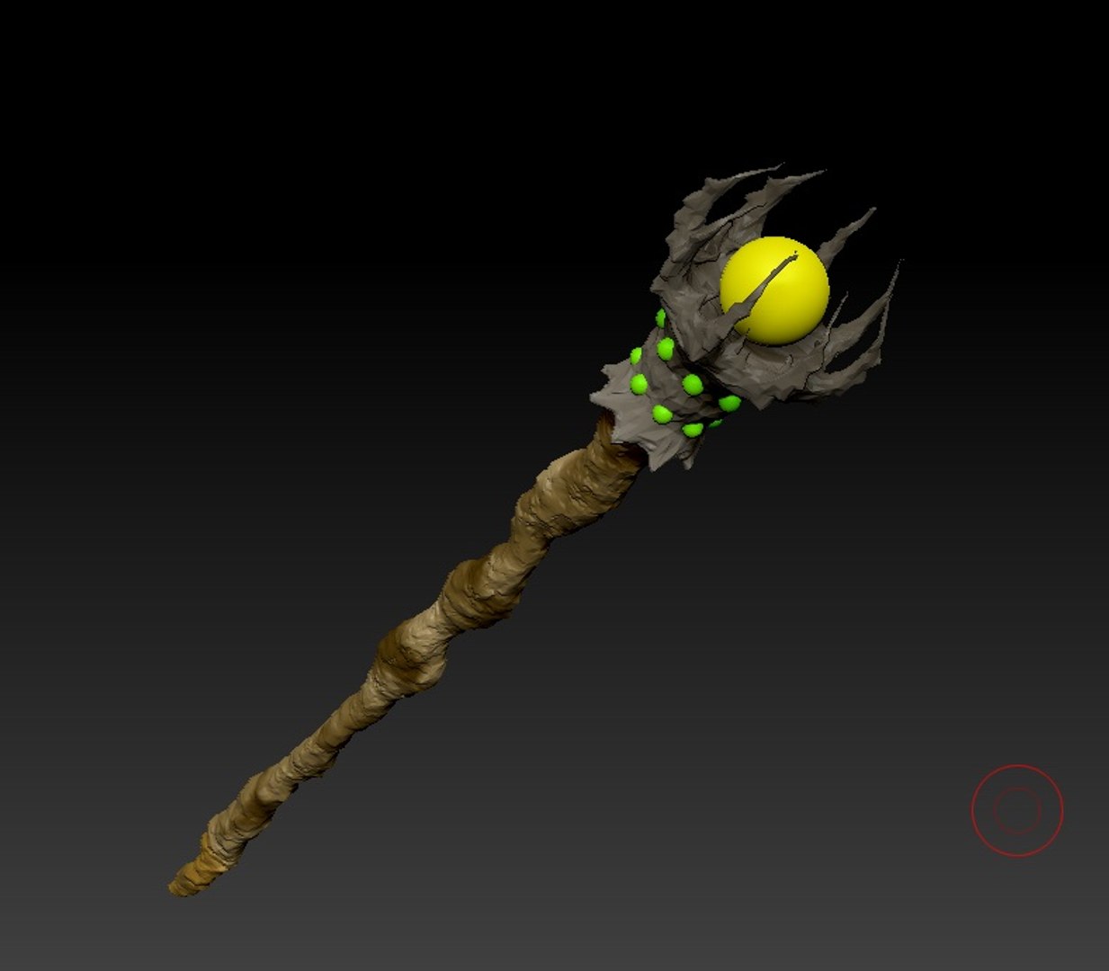 3d Model Wizard Staff