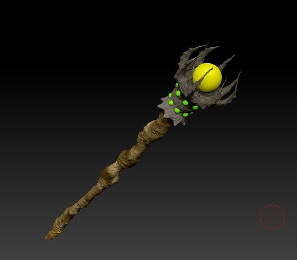 3d model wizard staff