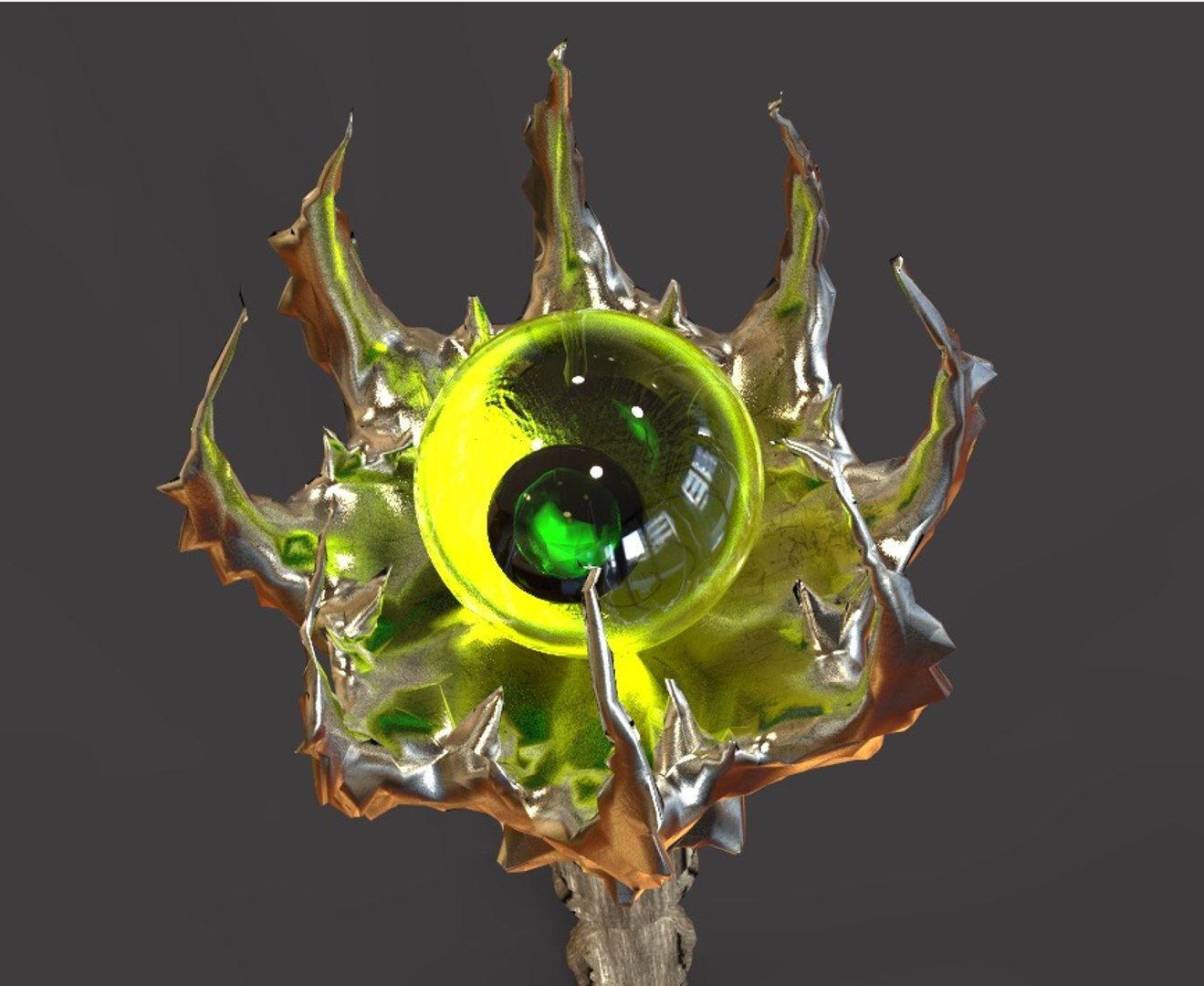 3d Model Wizard Staff