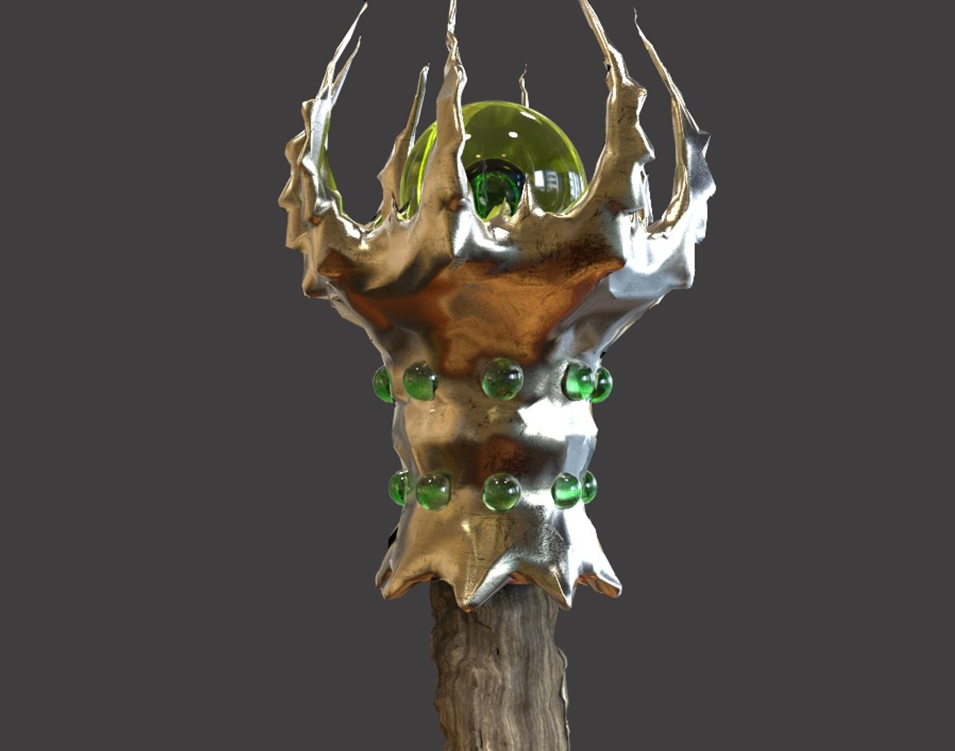 3d Model Wizard Staff