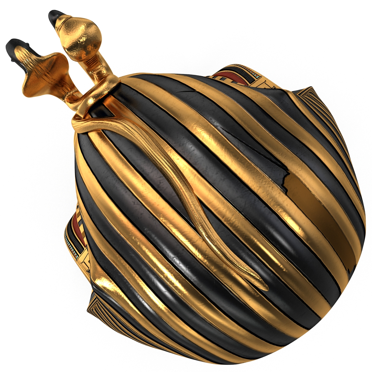 3d model of gold death mask tutankhamun