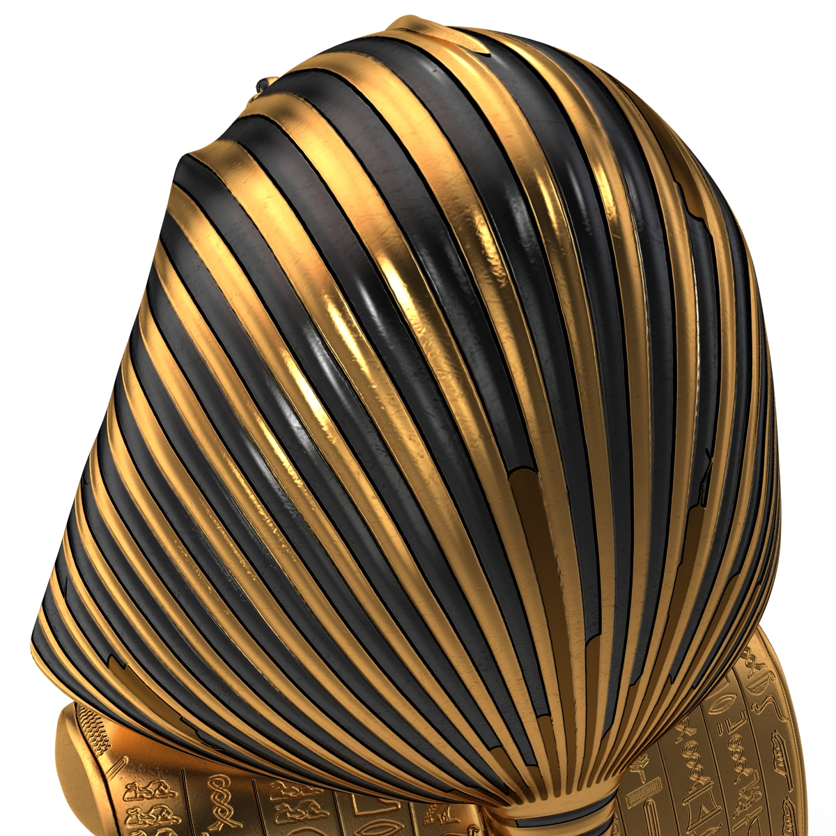 3d model of gold death mask tutankhamun