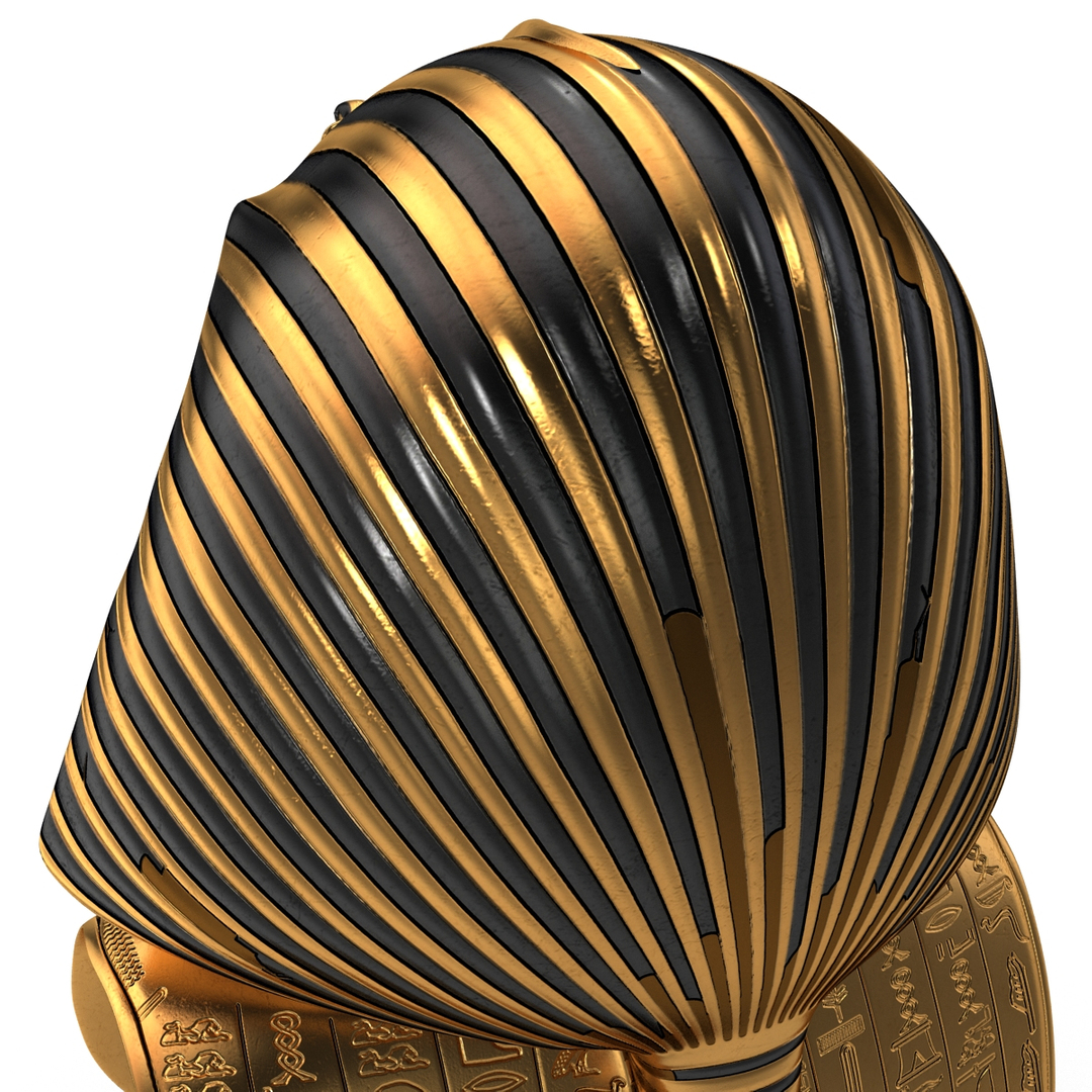 3d model of gold death mask tutankhamun