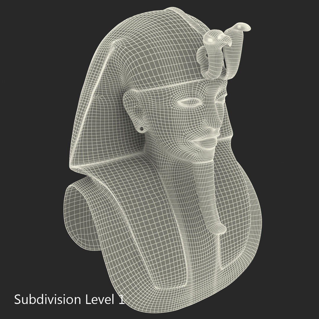 3d model of gold death mask tutankhamun