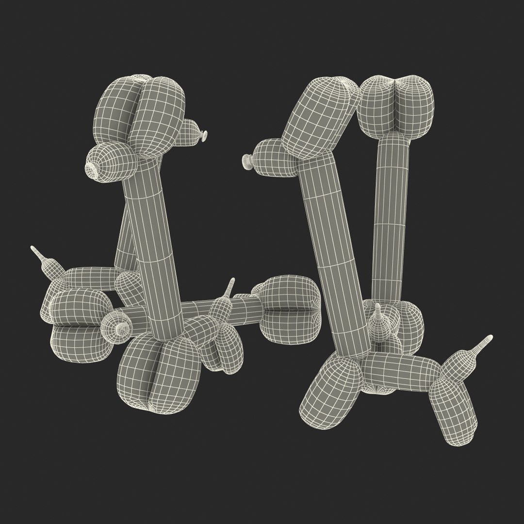 c4d balloon giraffes set