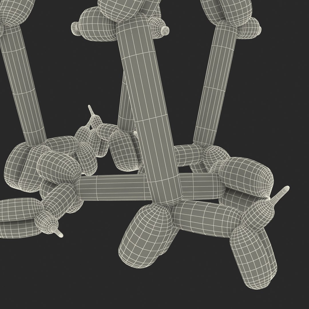c4d balloon giraffes set