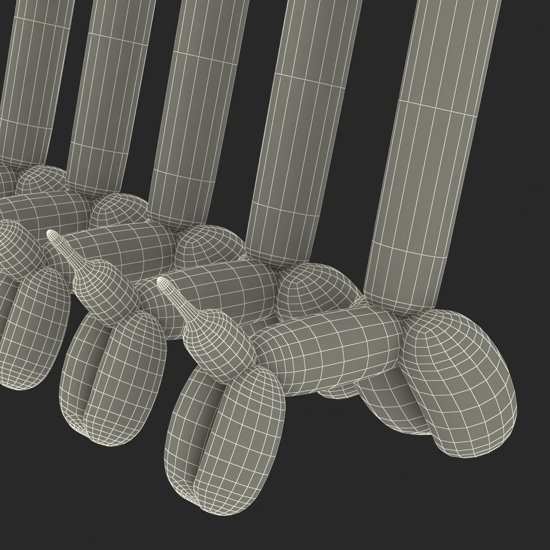 C4d Balloon Giraffes Set