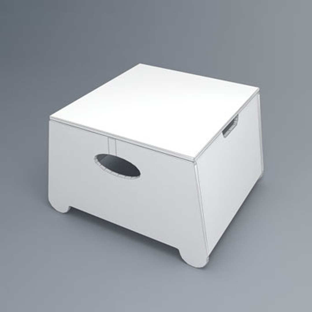 3d Kid Box Seat Model