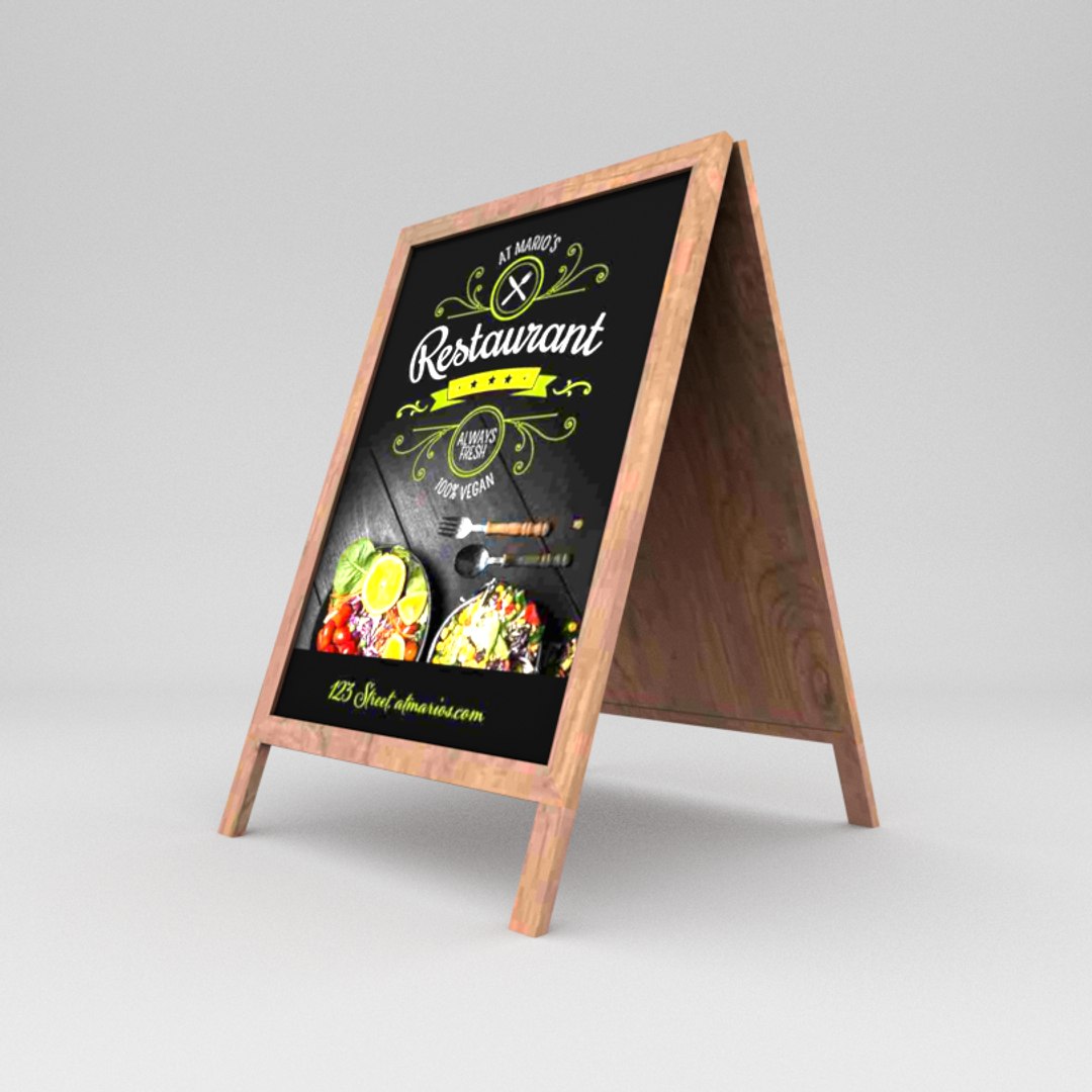 Restaurant Board 3D Model - TurboSquid 1361432