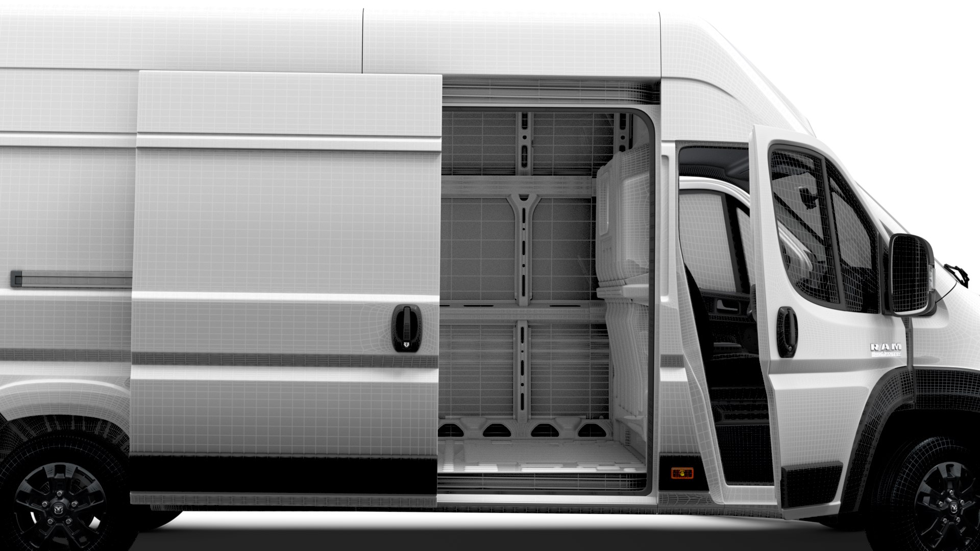RAM Promaster Van L4H3 HQ Interior 2023 3D Model - TurboSquid 2223126