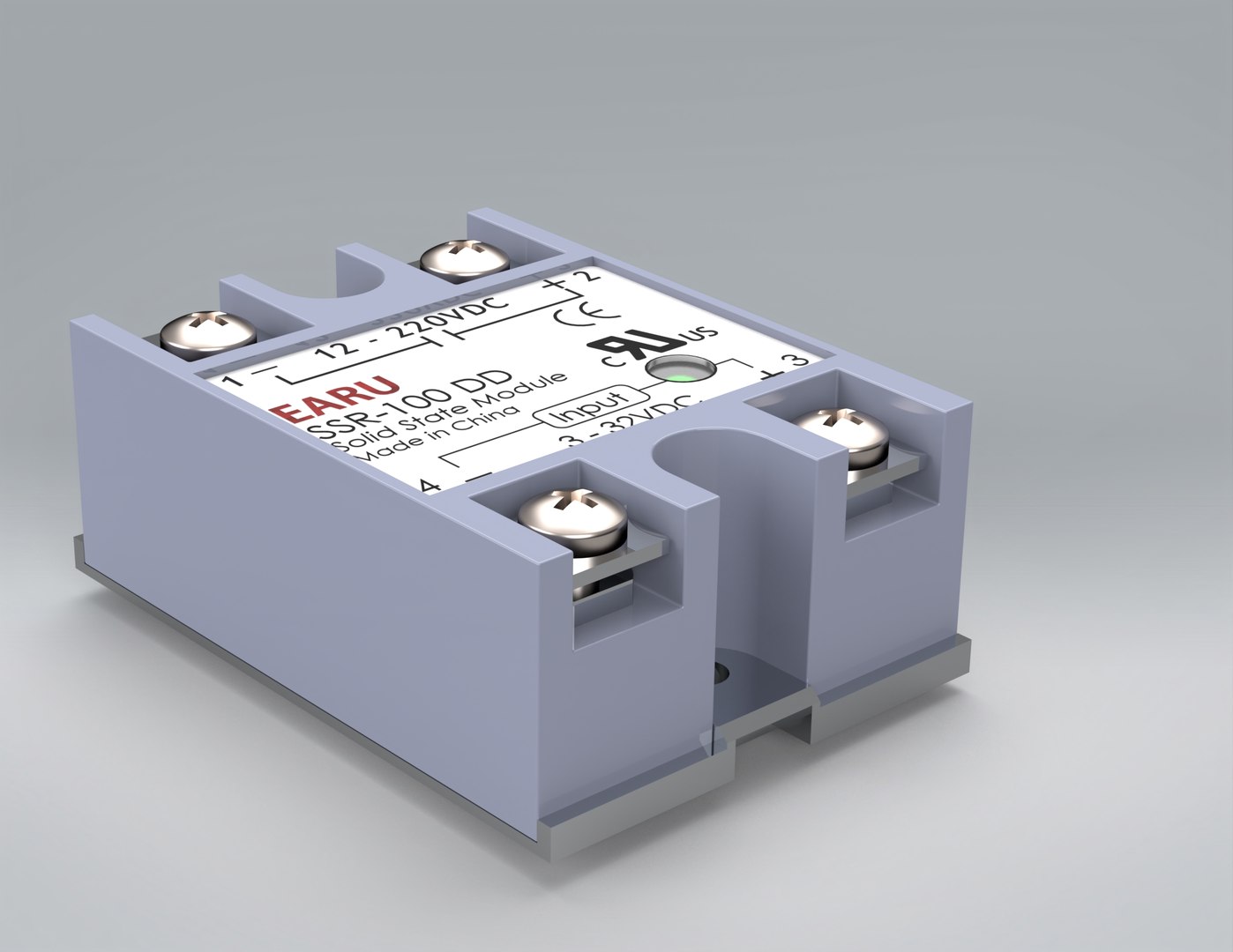 SSR-100DD Solid State Relay 3D Model - TurboSquid 1979632