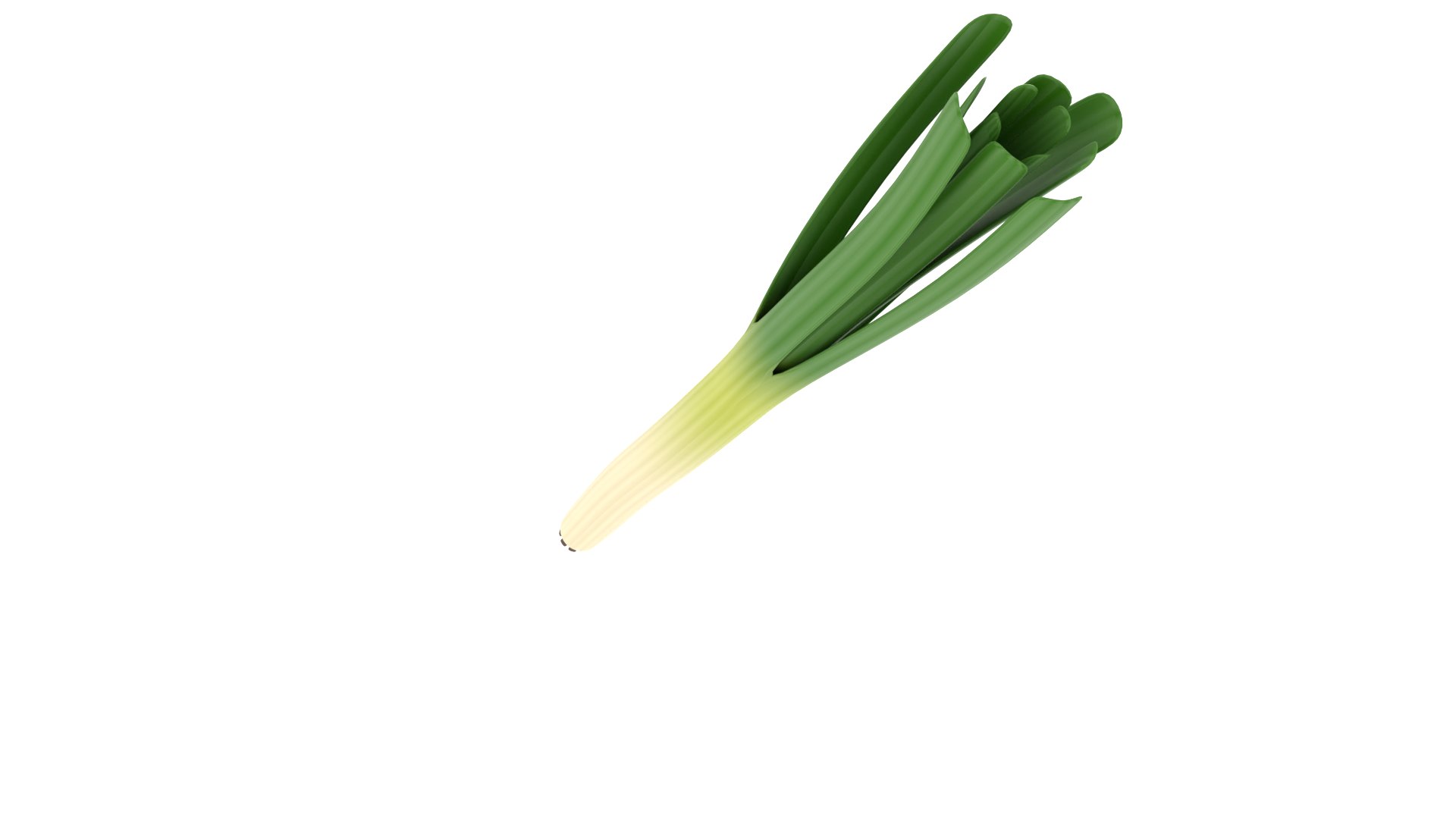 3D Cartoon Leek Model - TurboSquid 2263139
