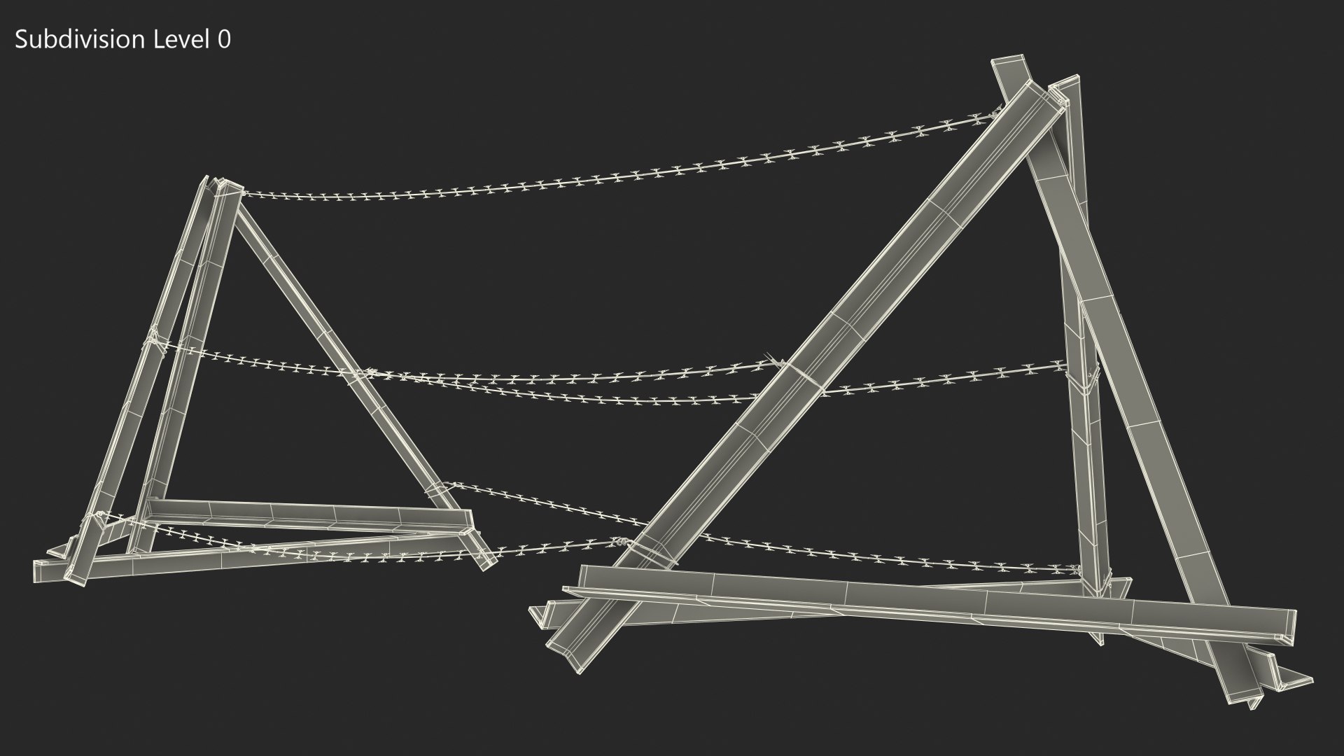 3D Razor Wire Block - TurboSquid 1714181