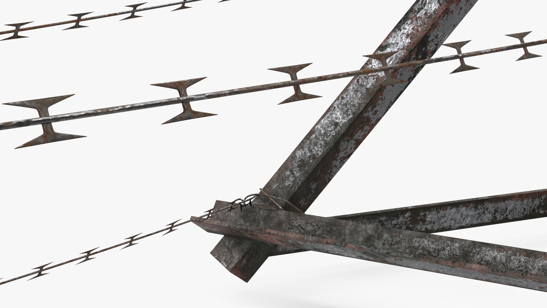 3D Razor Wire Block - TurboSquid 1714181