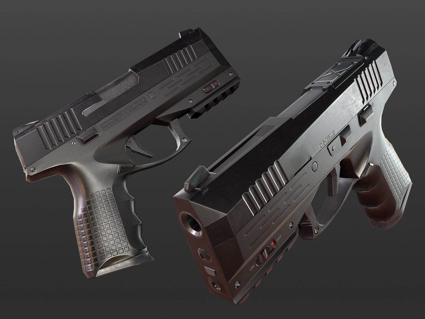 Gameready Pistol Modern 3D Model - TurboSquid 1547366