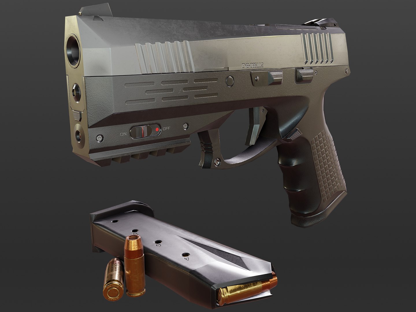 Gameready Pistol Modern 3D Model - TurboSquid 1547366