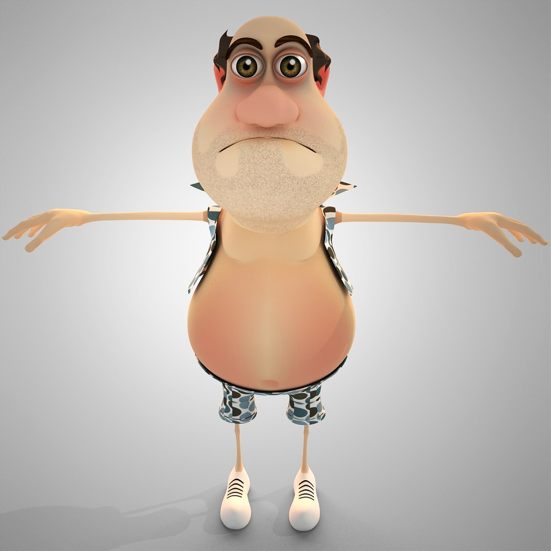 3d Cartoon Big Man Rig