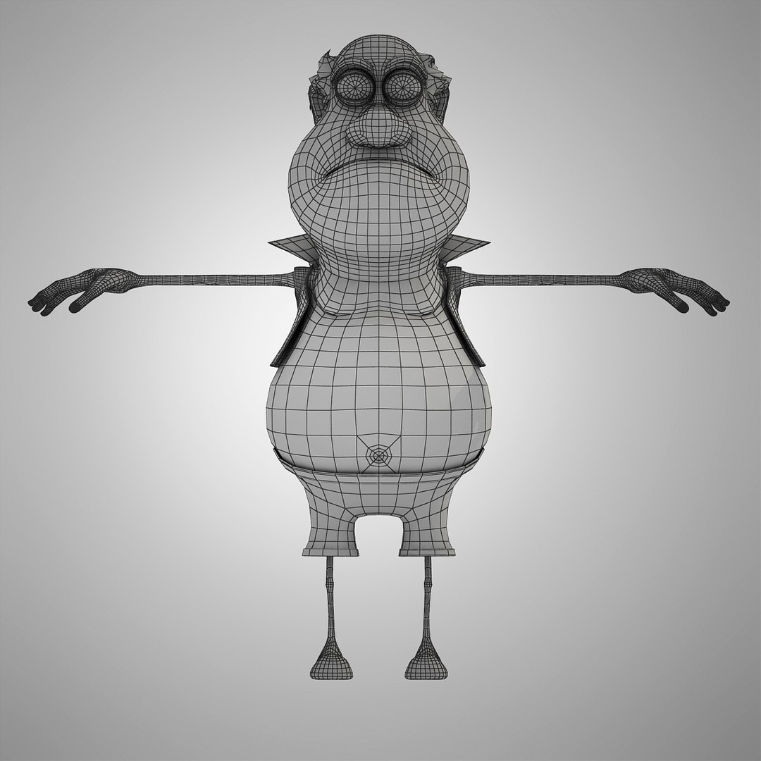 3d Cartoon Big Man Rig