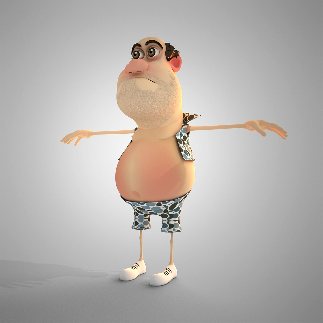 3d Cartoon Big Man Rig