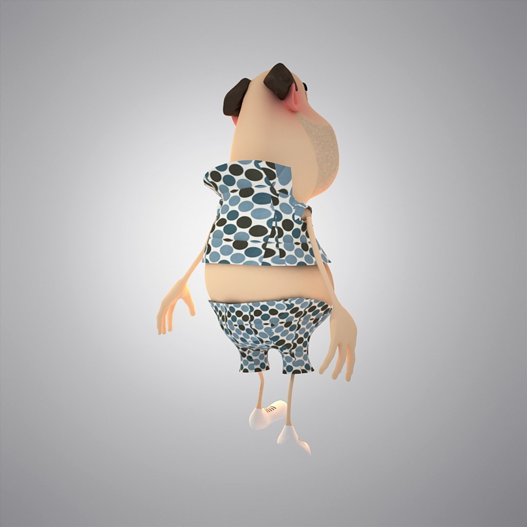 3d Cartoon Big Man Rig