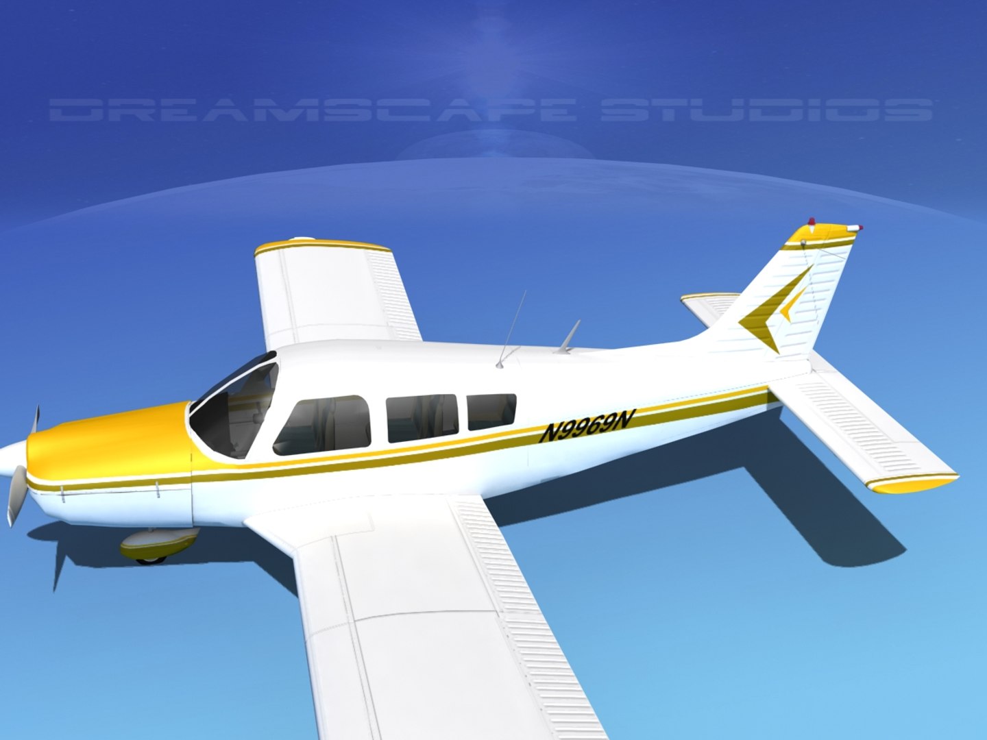 propeller piper pa-28 pa-28-235 3d 3ds