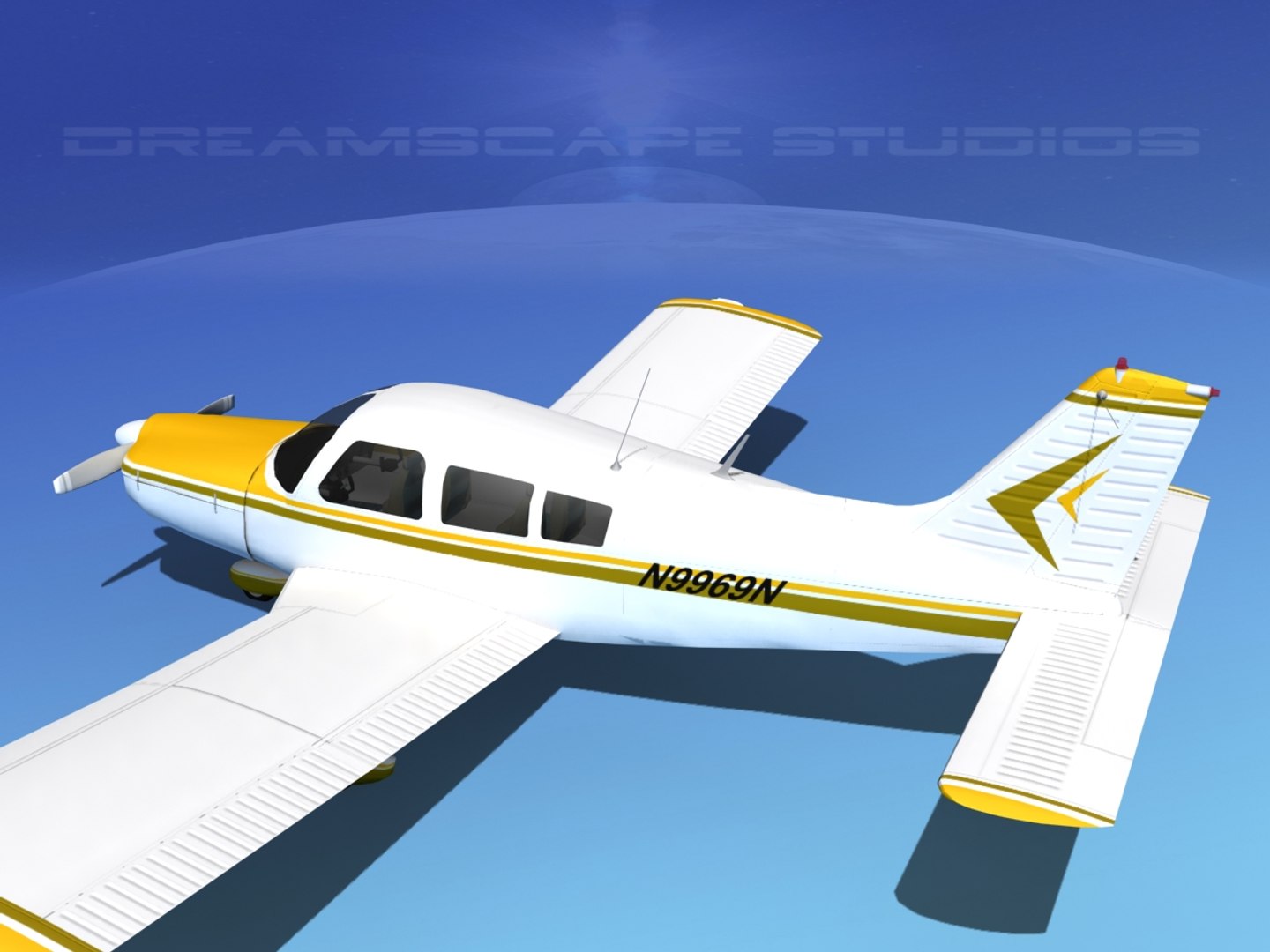 propeller piper pa-28 pa-28-235 3d 3ds