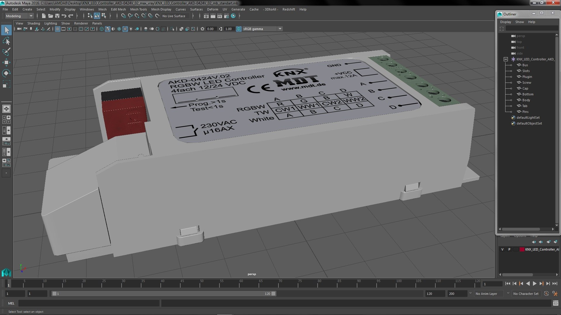 KNX LED Controller AKD-0424V 02 3D Model - TurboSquid 1901516
