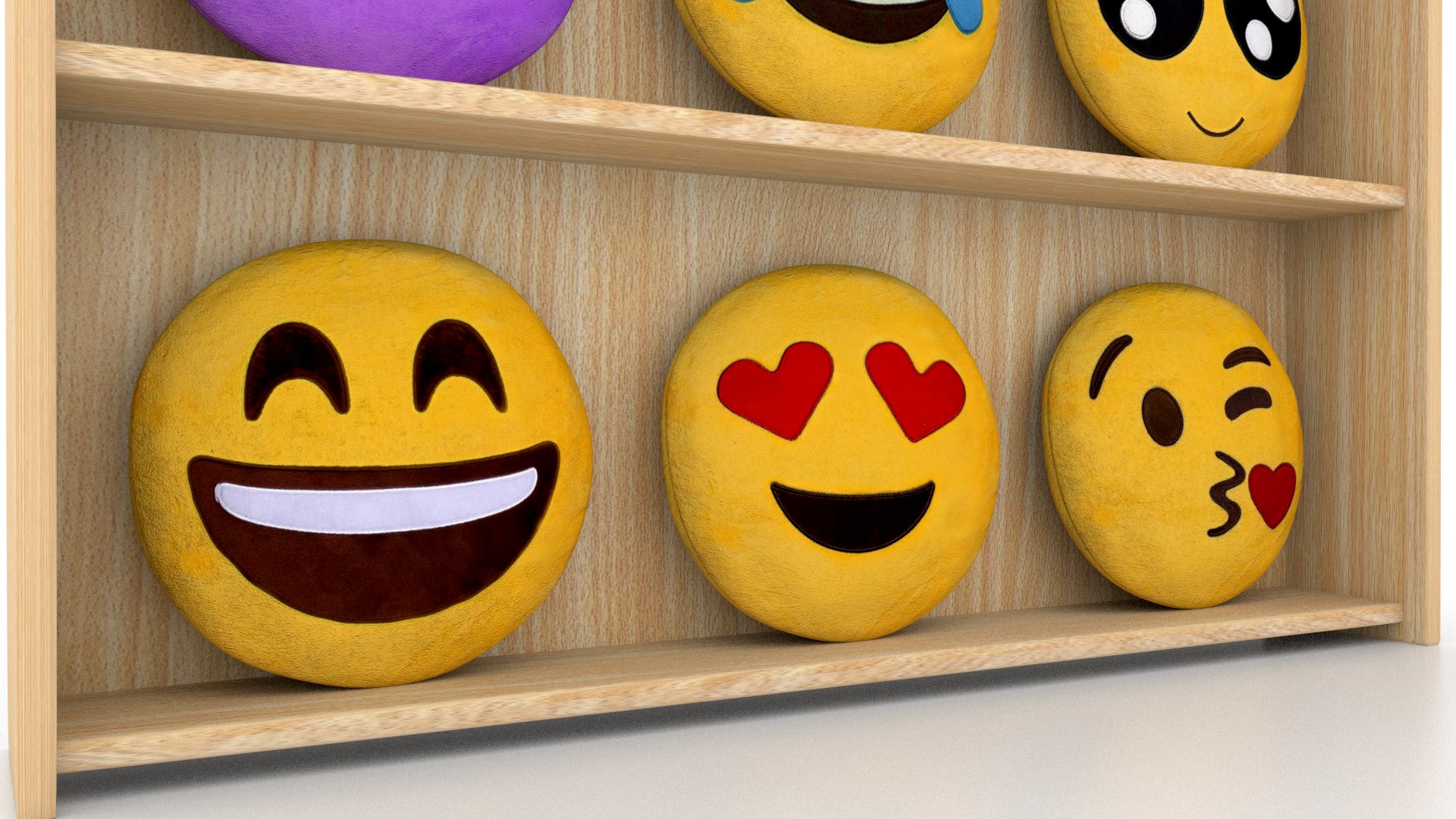 3D Emoji Cushion Shelf Model - TurboSquid 1795669