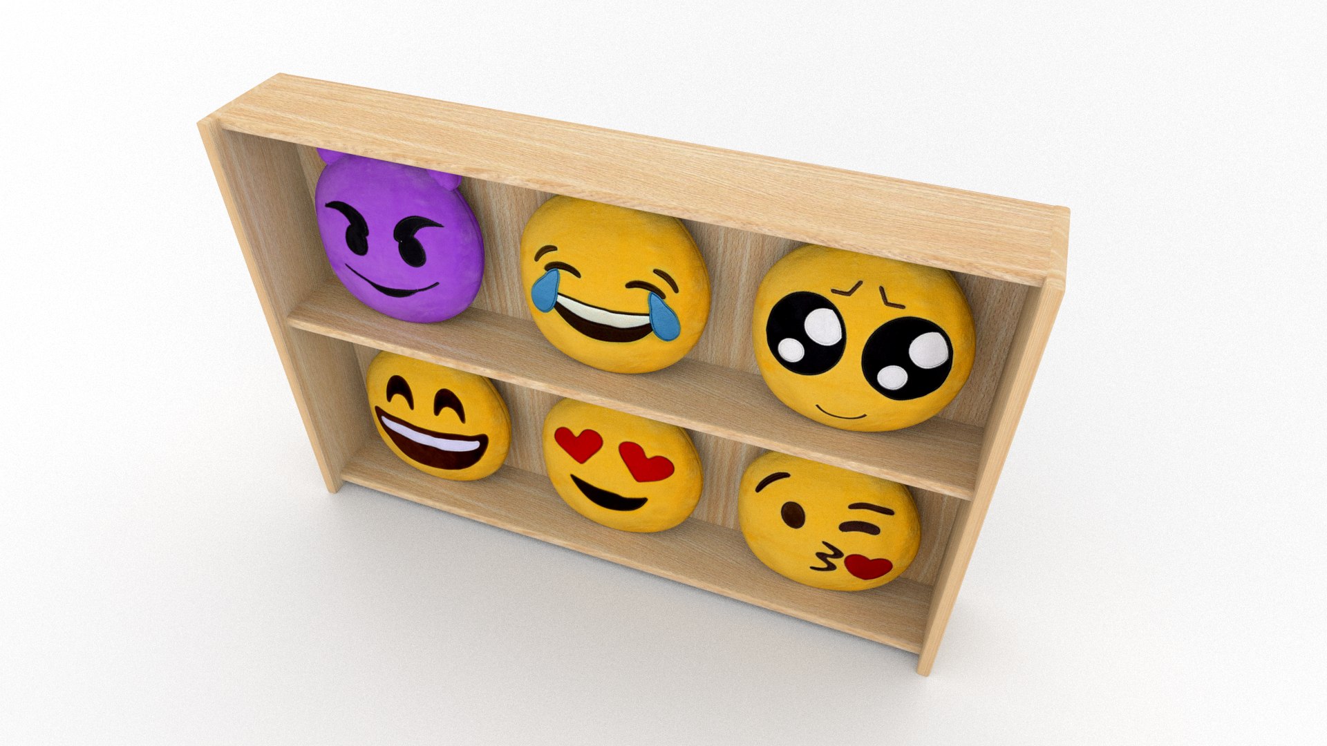 3D Emoji Cushion Shelf Model - TurboSquid 1795669