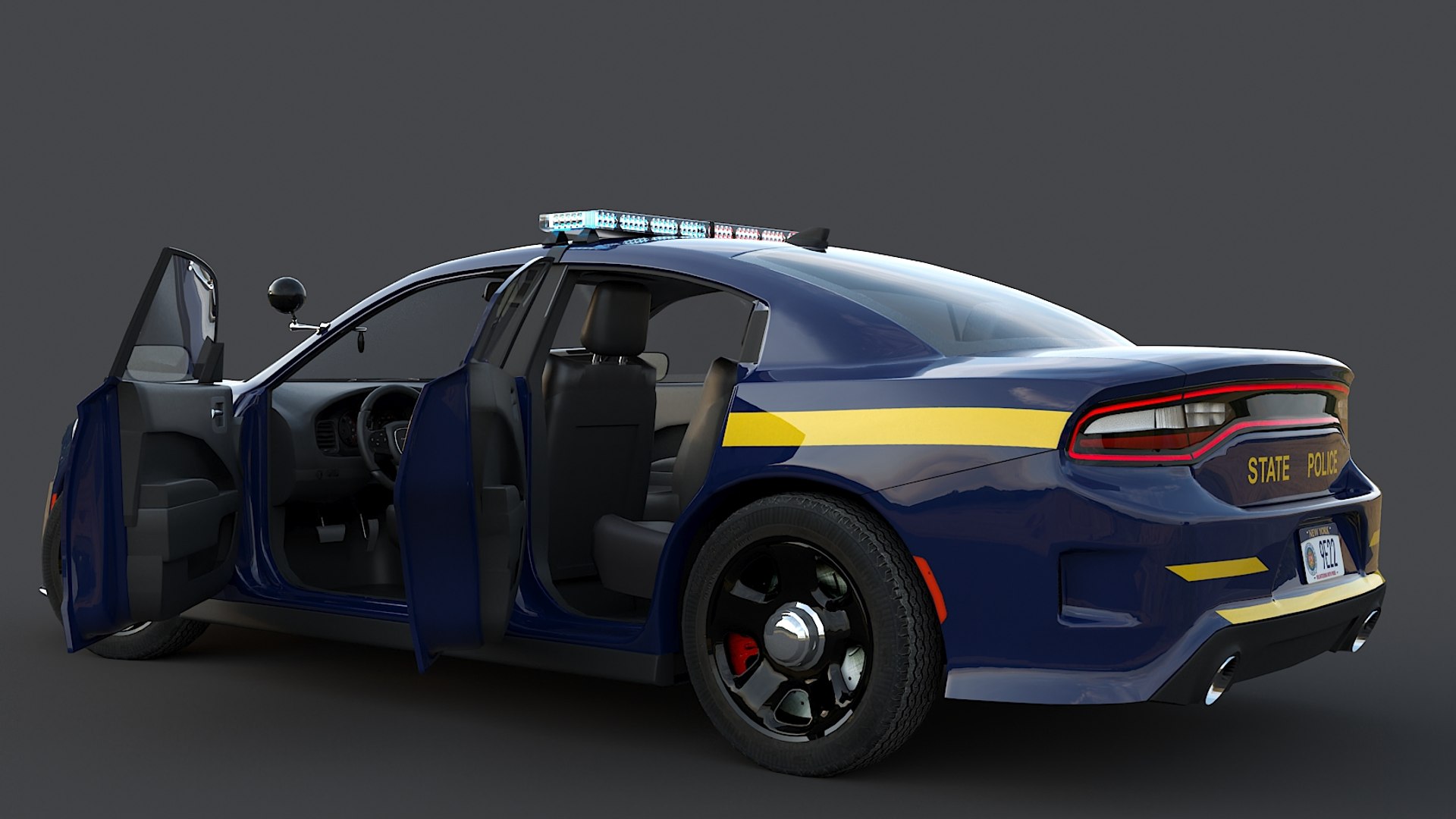 Dodge Charger Hellcat NY State Police Model - TurboSquid 1712355