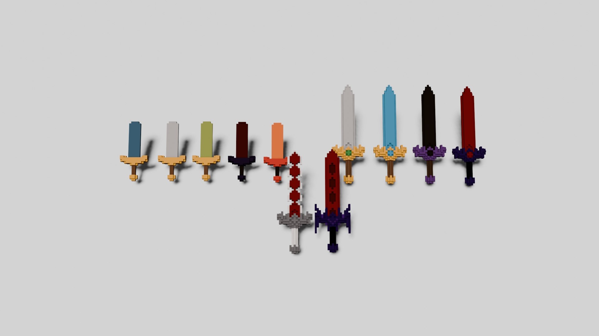 3D Voxel Swords Pack - TurboSquid 2317075