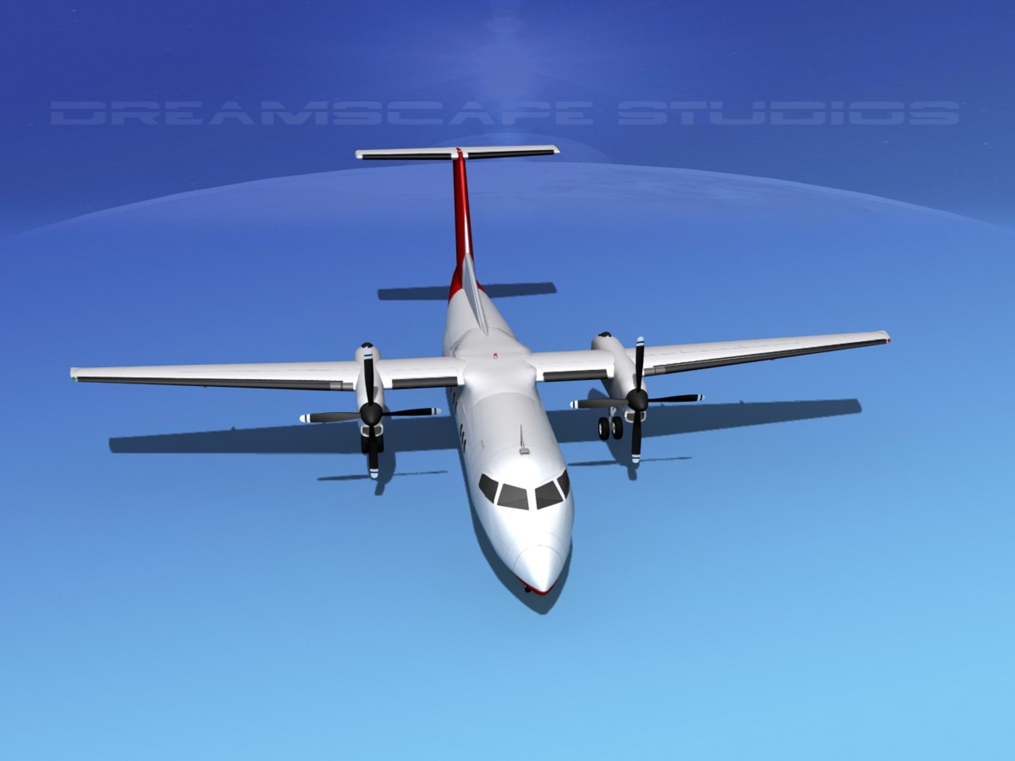 3d dhc-8-100 dash 8 model