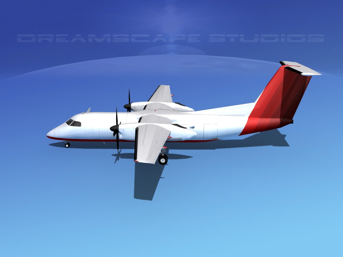 3d dhc-8-100 dash 8 model